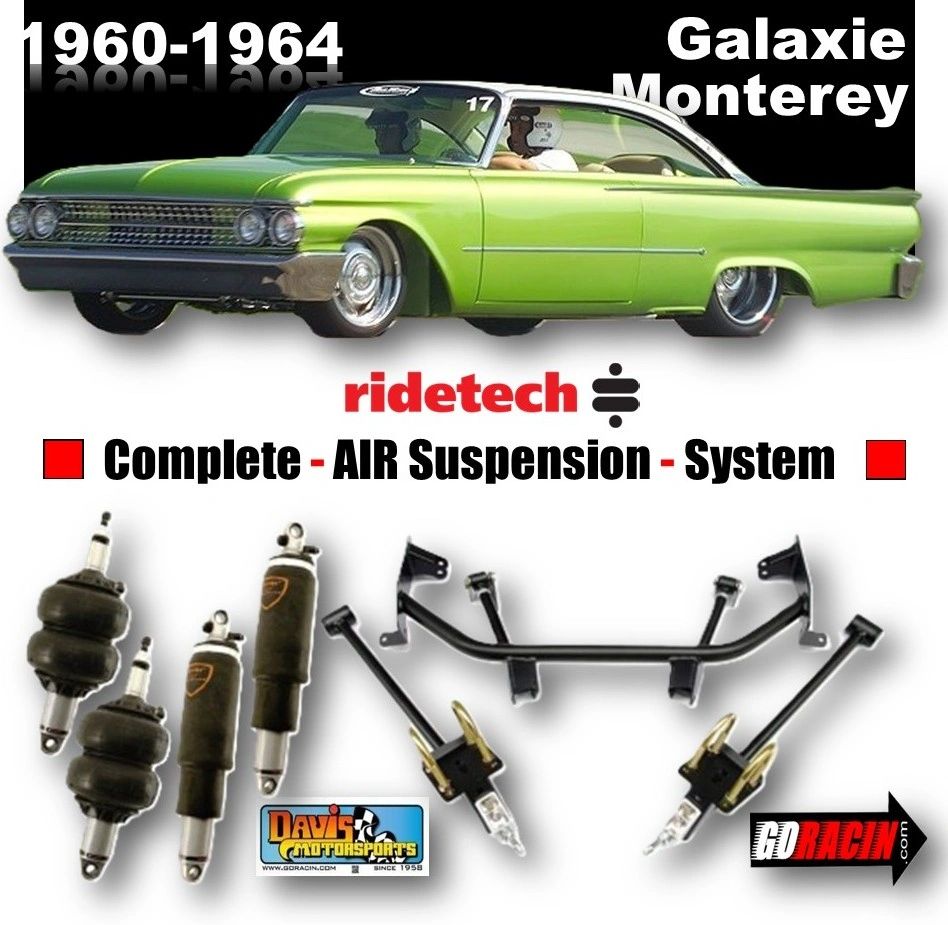 Ridetech Air Suspension System, 1960-1964 Galaxie, Montery, Bolt-on 4 ...