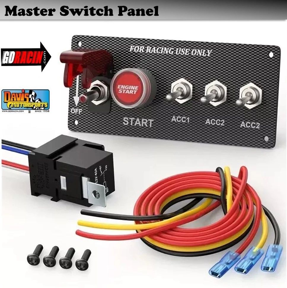 Master Switch Panel, Designed by Racers for Racers, Start Button ...