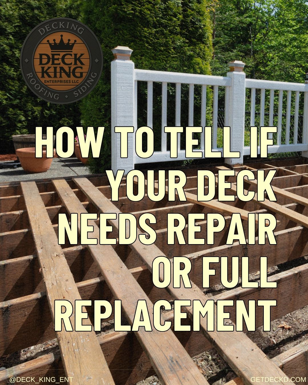 How to Tell if Your Deck Needs Repair or Full Replacement