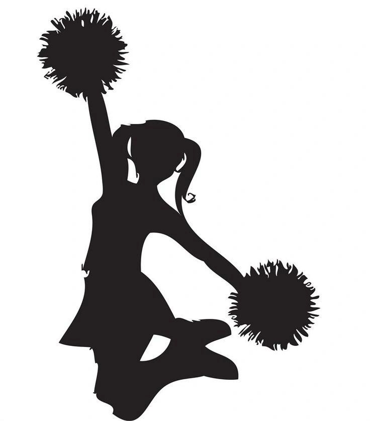 Cheer Clipart Black And White