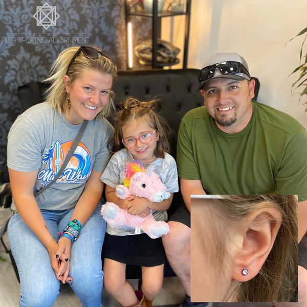Children's ear piercing