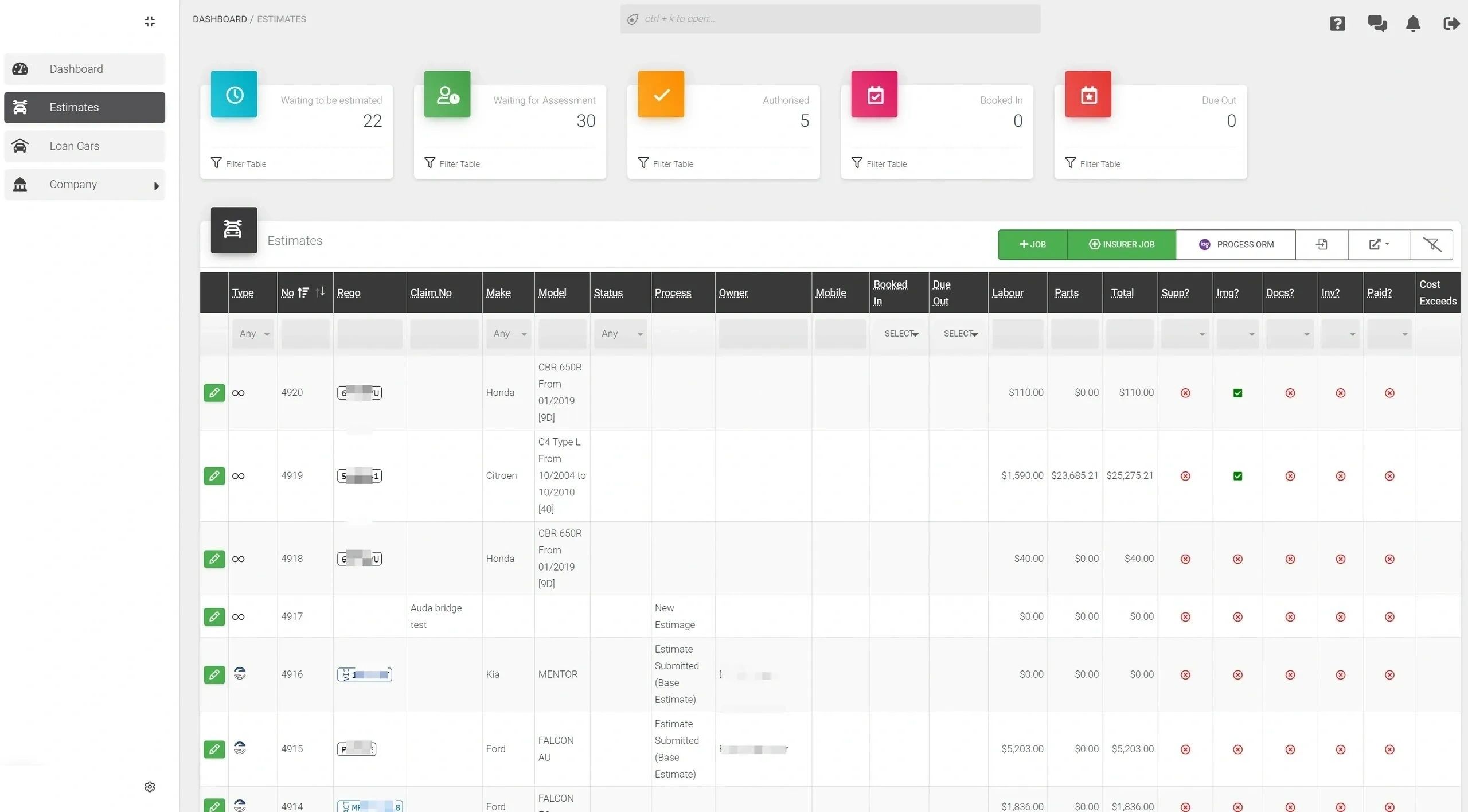 IQ Quote & Estimage Online now integrated