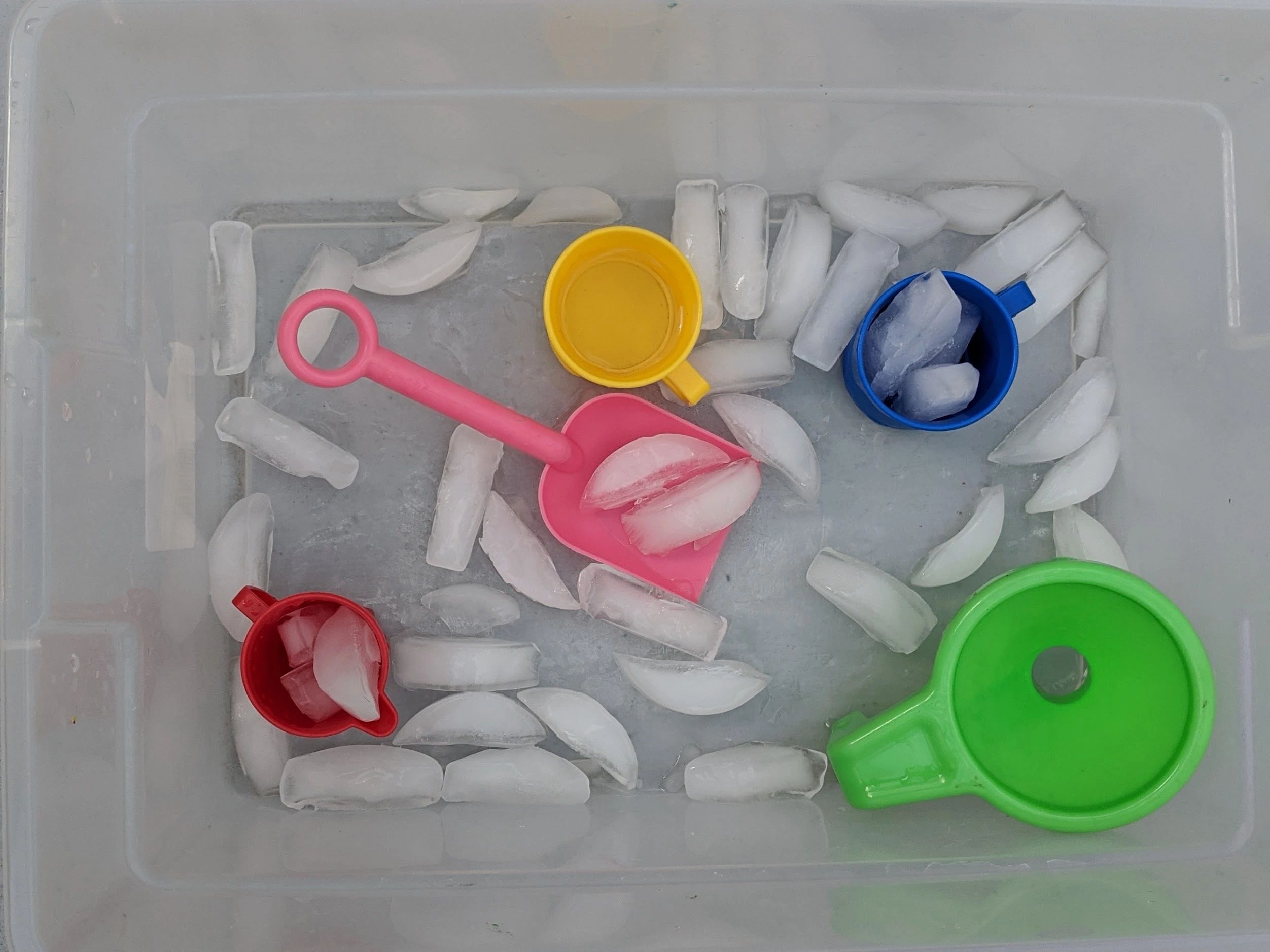 Ice Cube Sensory Bins