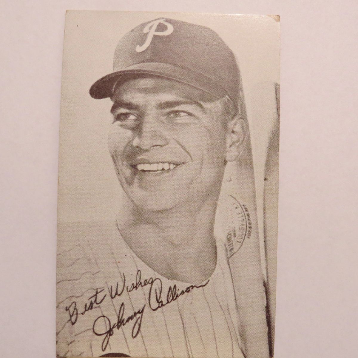 Johnny Callison, Philadelphia Phillies, 1960's Post Card, JCPP
