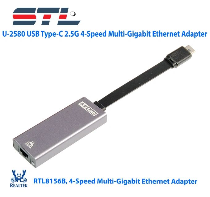 STL U-2580 Slim-sized USB Type-C 2.5G 4-Speed Multi-Gigabit Ethernet ...