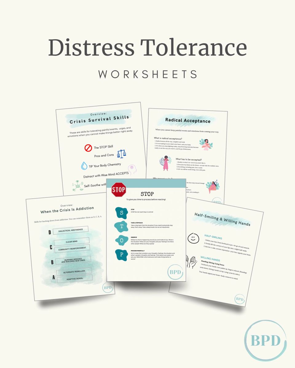 Distress Tolerance Worksheets