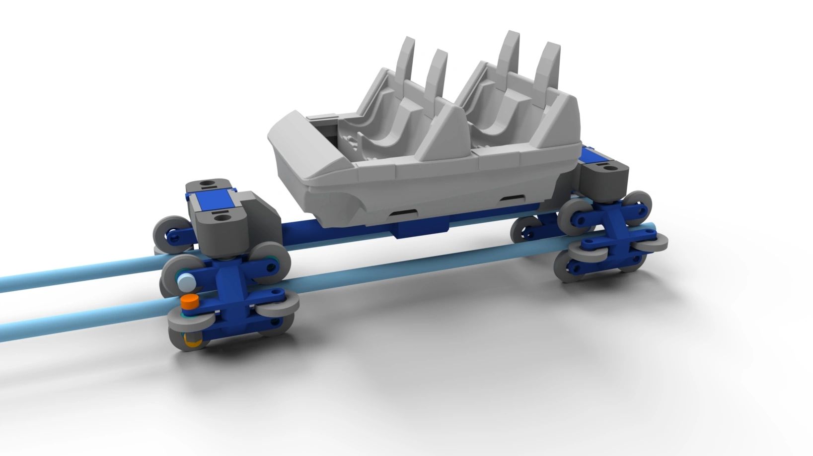 Futuristic Roller Coaster Wagon Design in SolidWorks