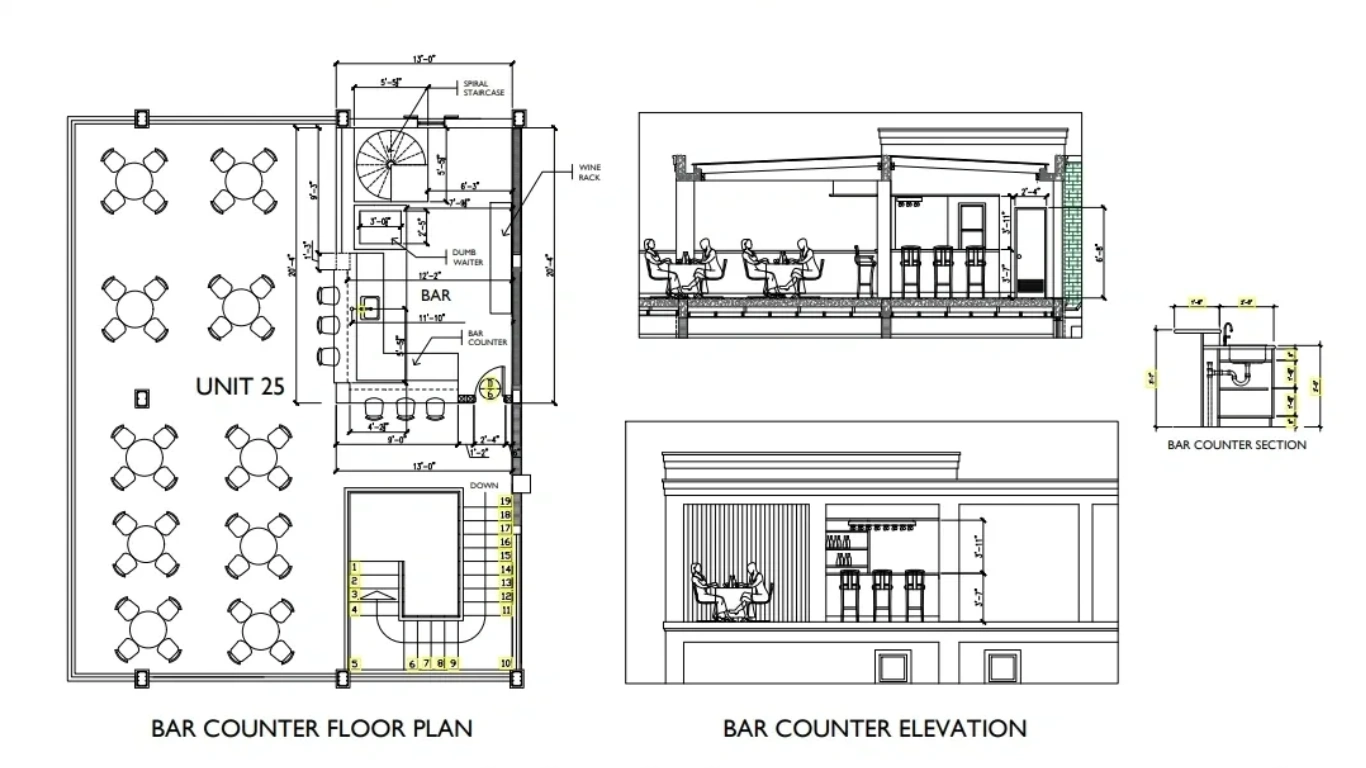 Professional Kitchen & Bar Layout