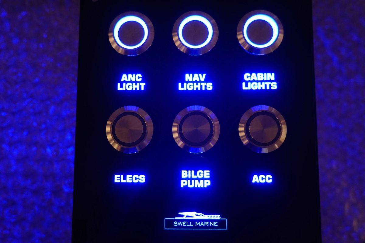 Glossy Black 6-way Switch-panel