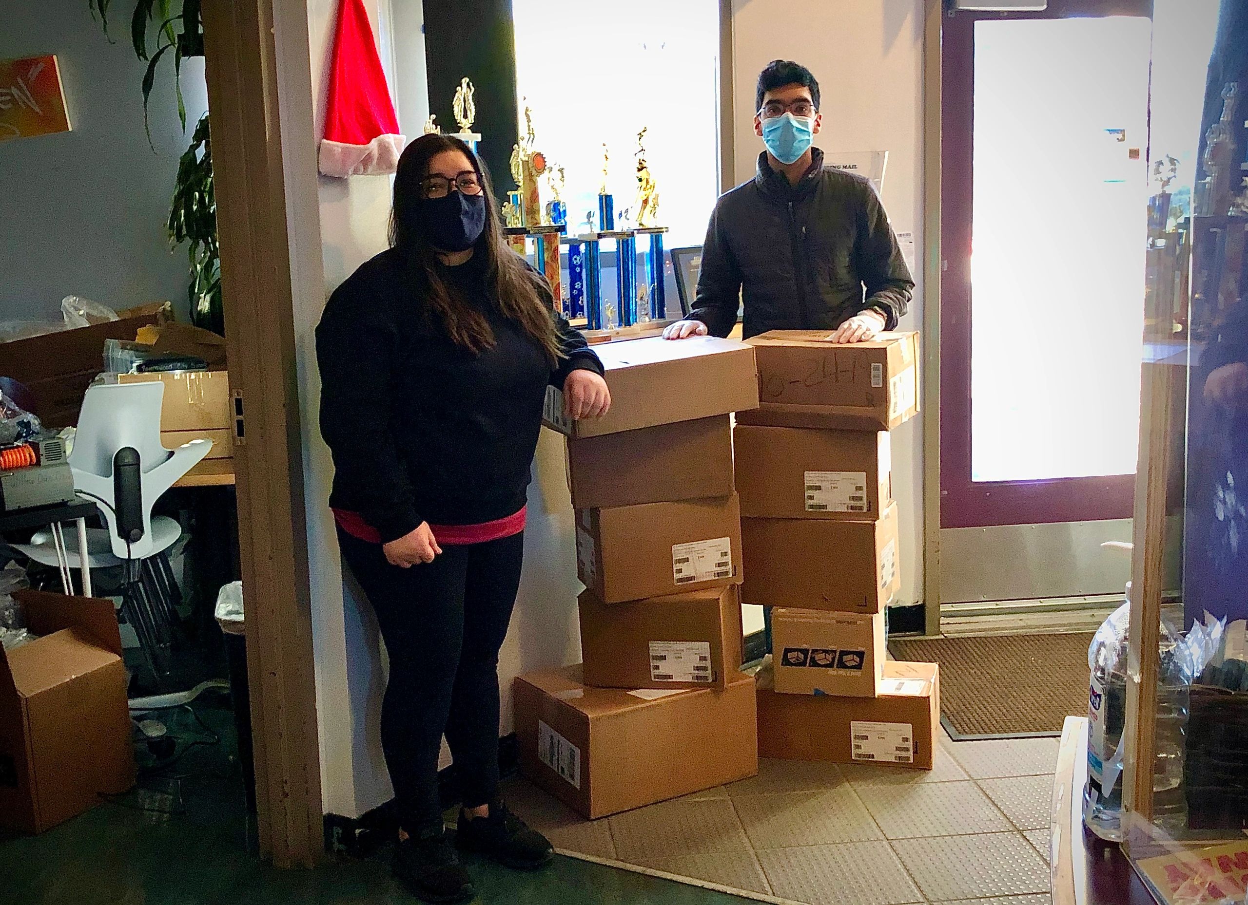 Santa delivering books at Belle Haven?