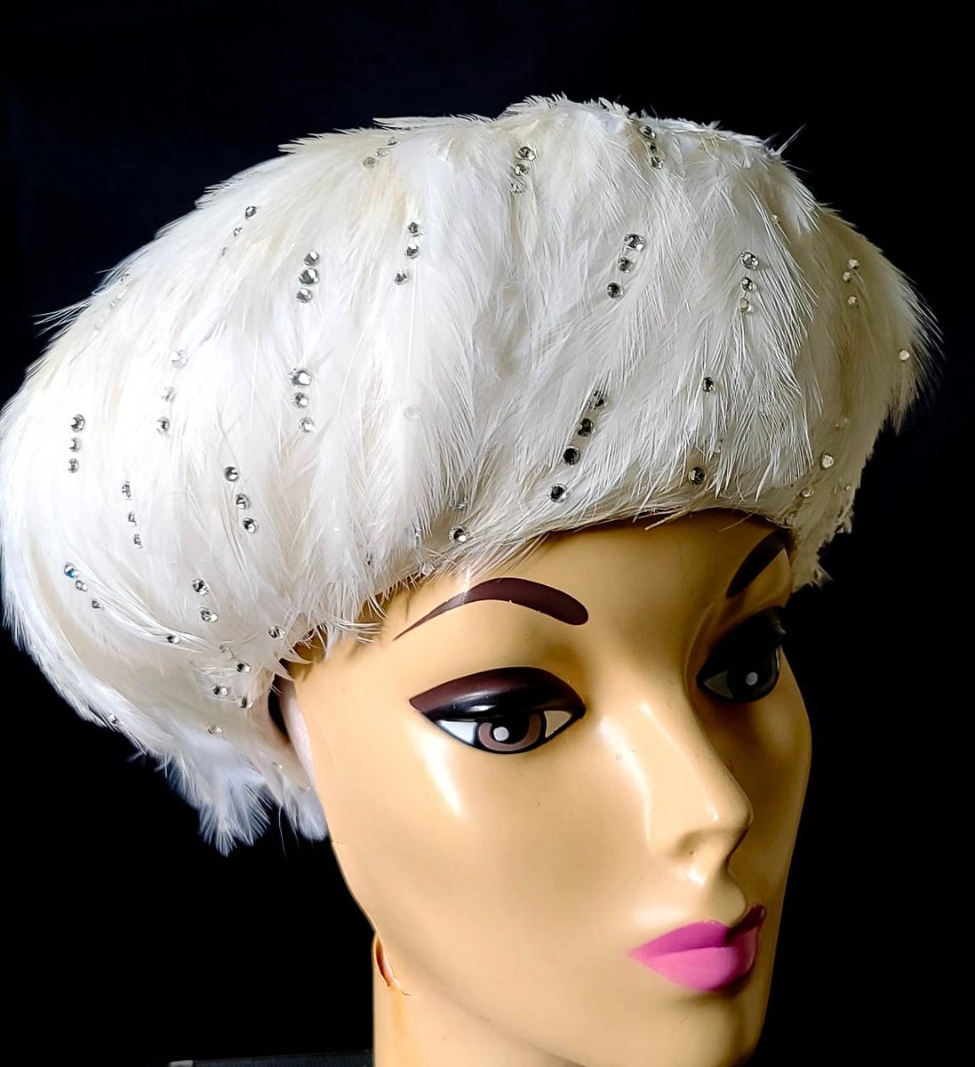 311 F 2022 White Feather Hat.