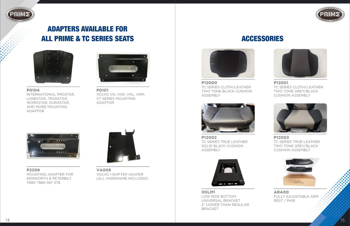 Commercial Truck Seat Parts & Accessories