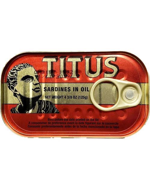 Titus Sardines in Vegetable Oil (Pack of 12 tins)