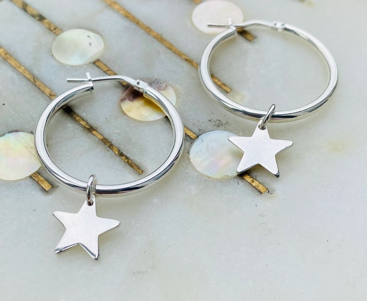Hinged Star Hoops