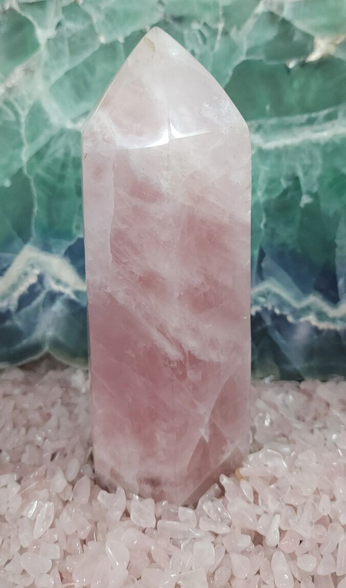 Large Rose Quartz Tower 1