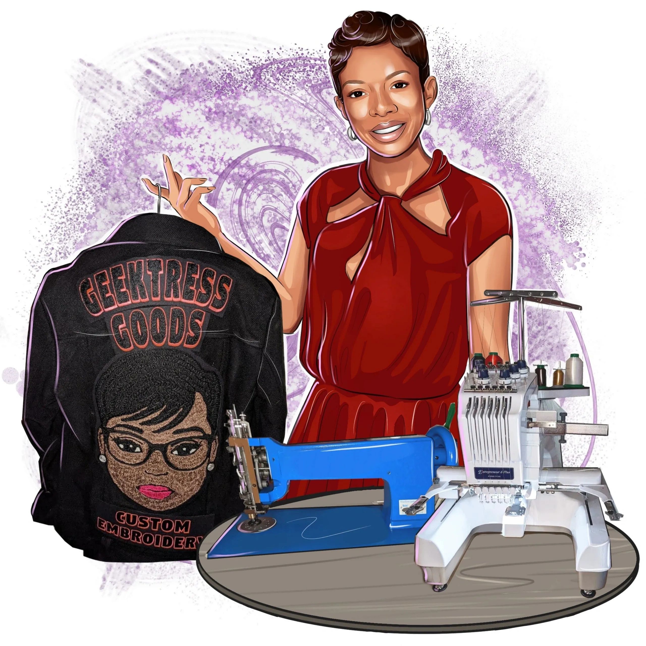 Geektress Goods Machine & Chainstitch Embroidery