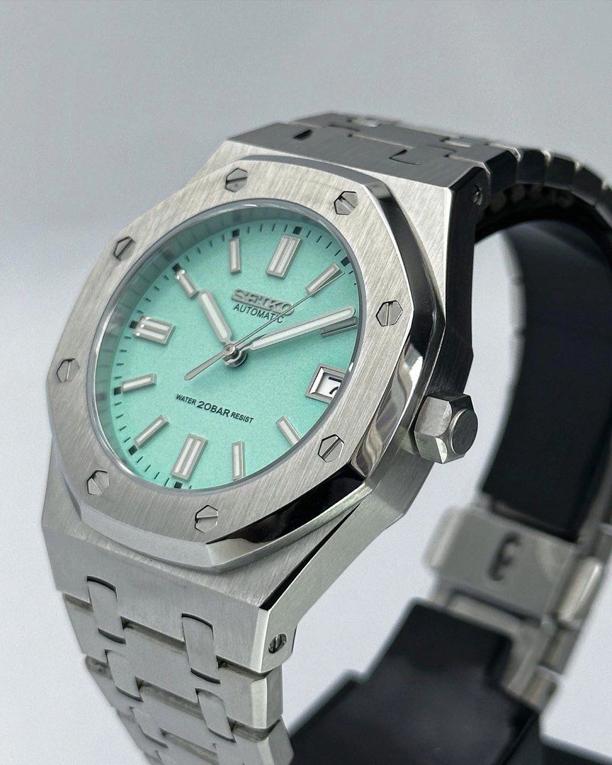 SEIKO CUSTOM MOD WATCH - TURQUOISE BLUE
