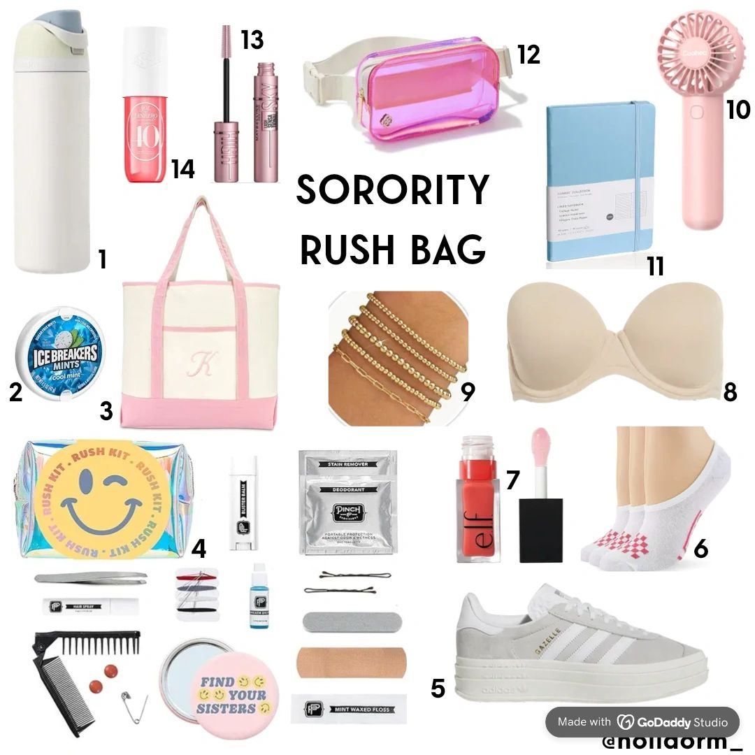 Sorority Rush Bag Essentials