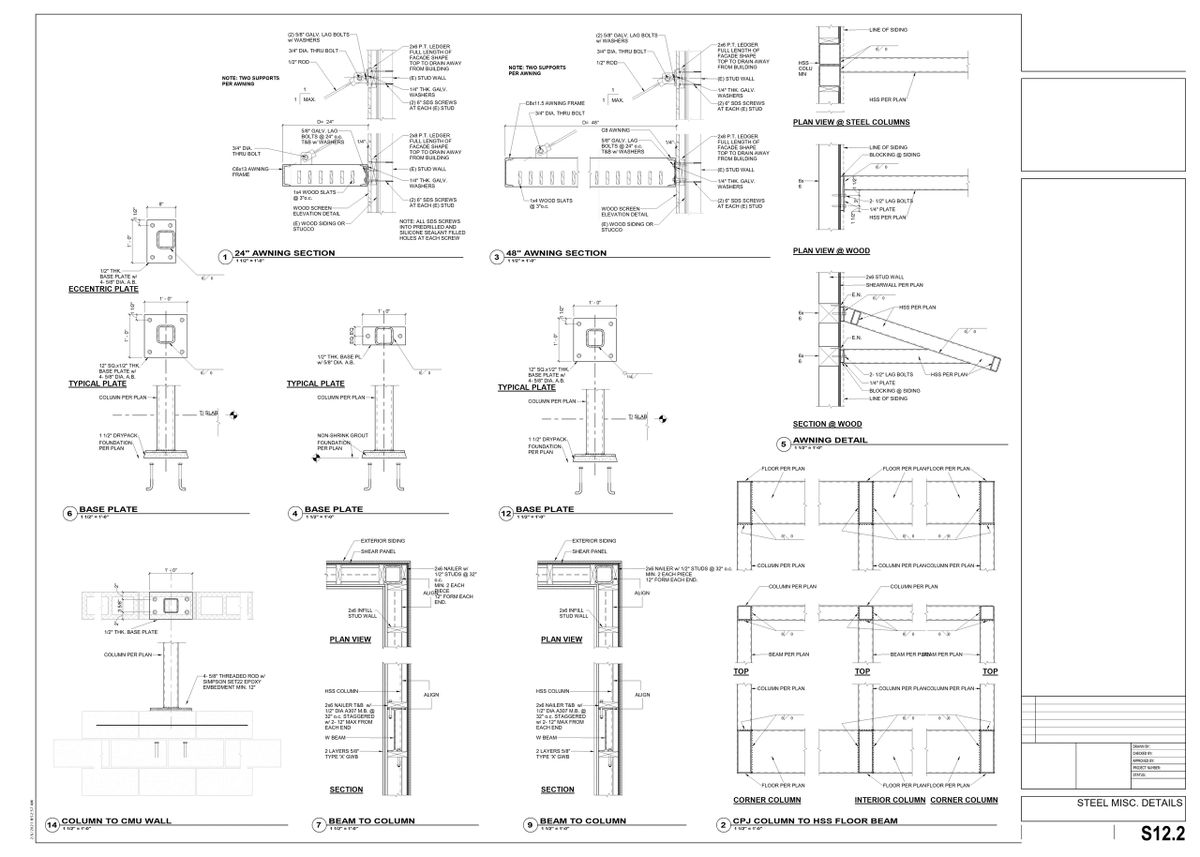 S12.2 - STEEL MISC- DETAILS