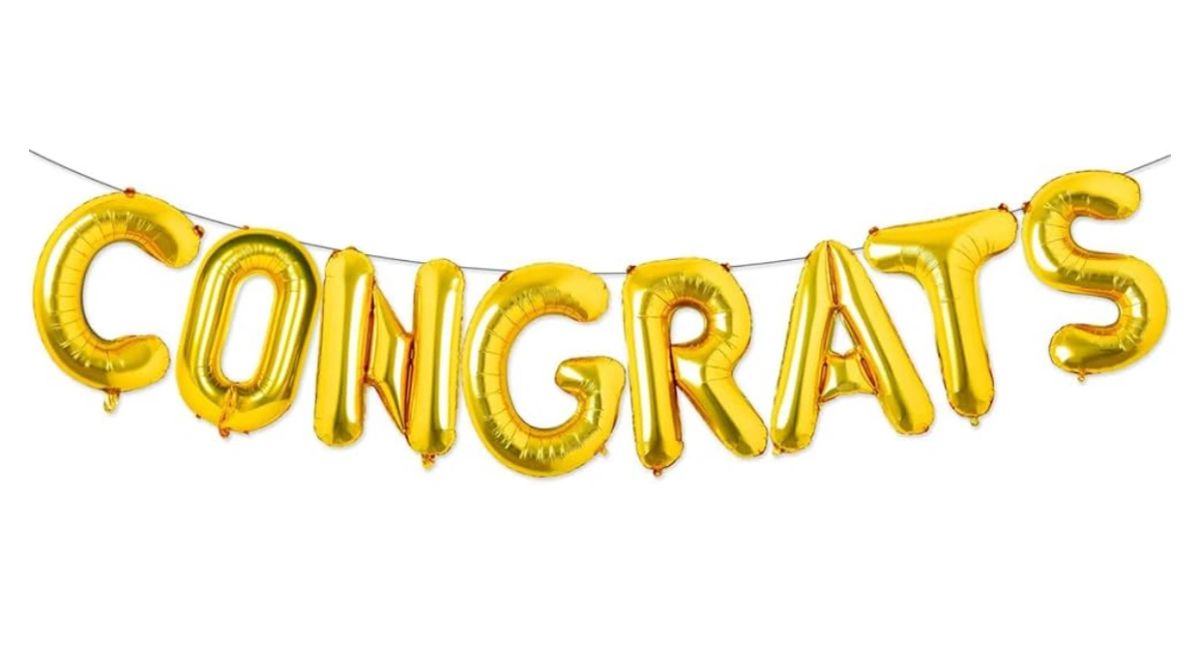 "Congrats" Balloon Banner