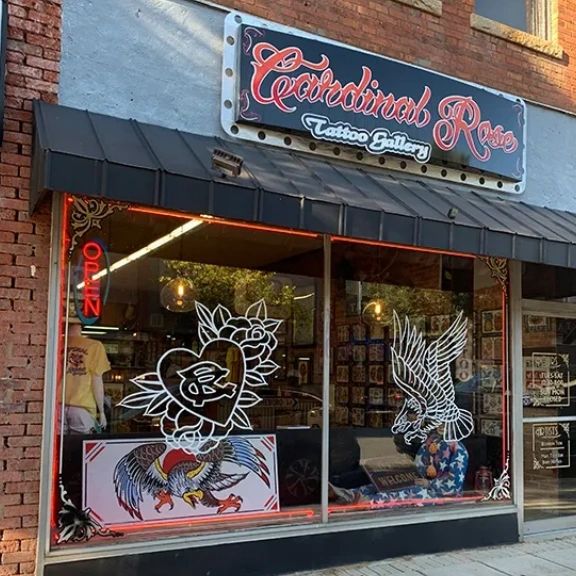 Cardinal Rose Tattoo