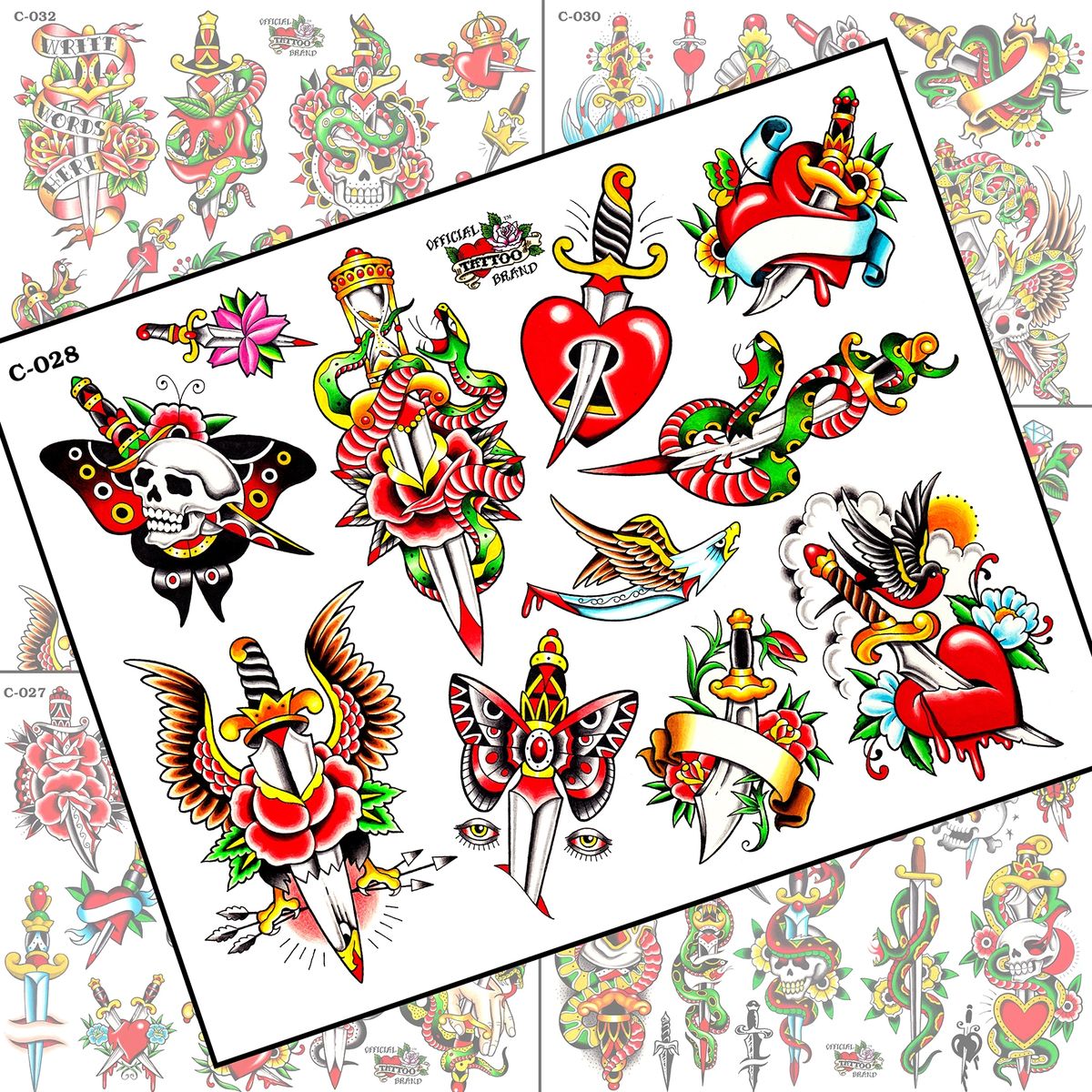 DAGGER TATTOO FLASH SET