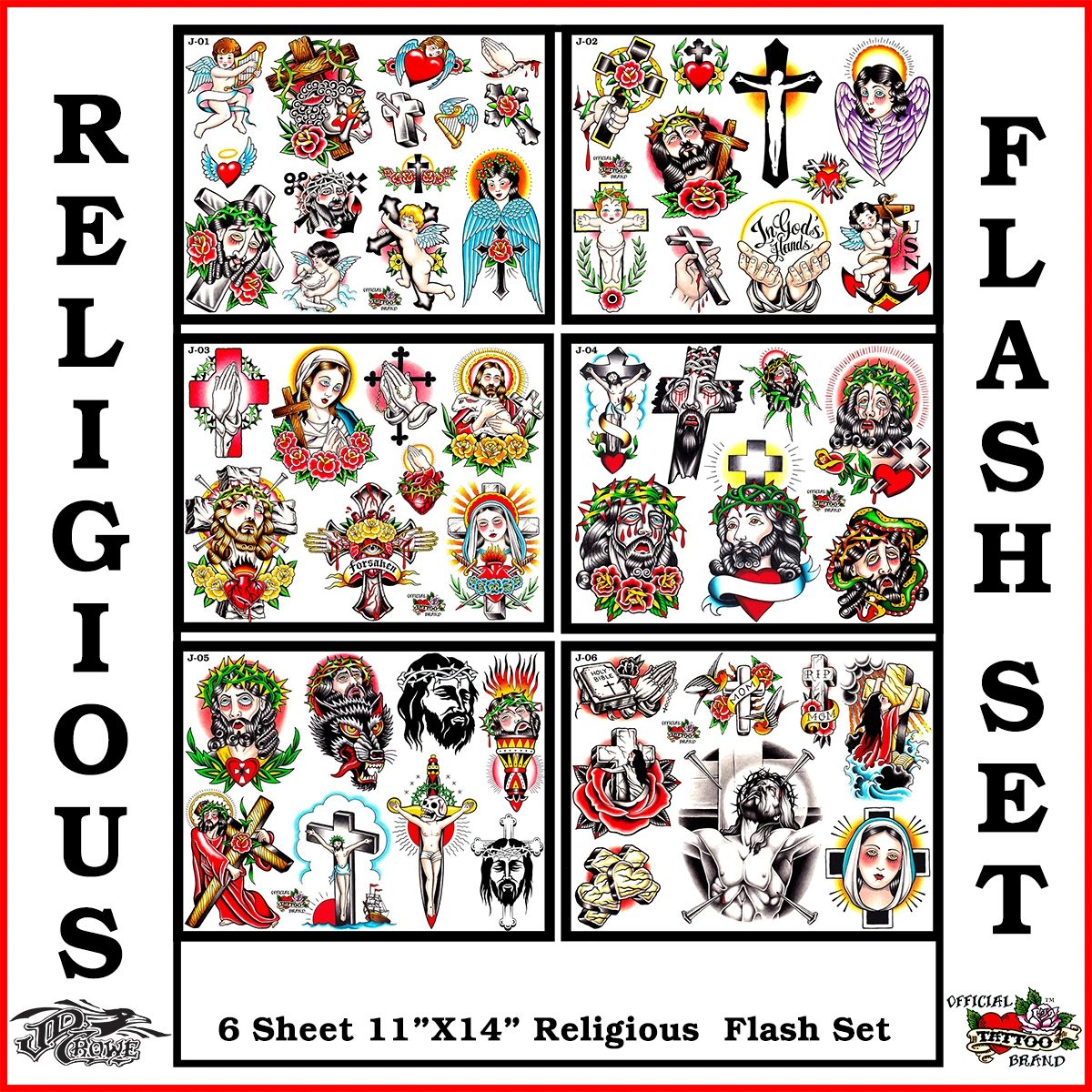 RELIGIOUS TATTOO FLASH SET