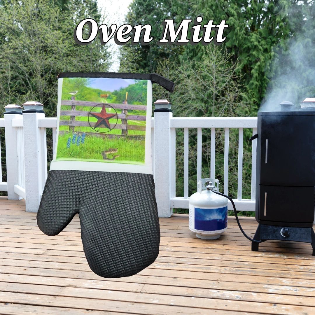 CANVAS OVEN MITT WITH RUBBER