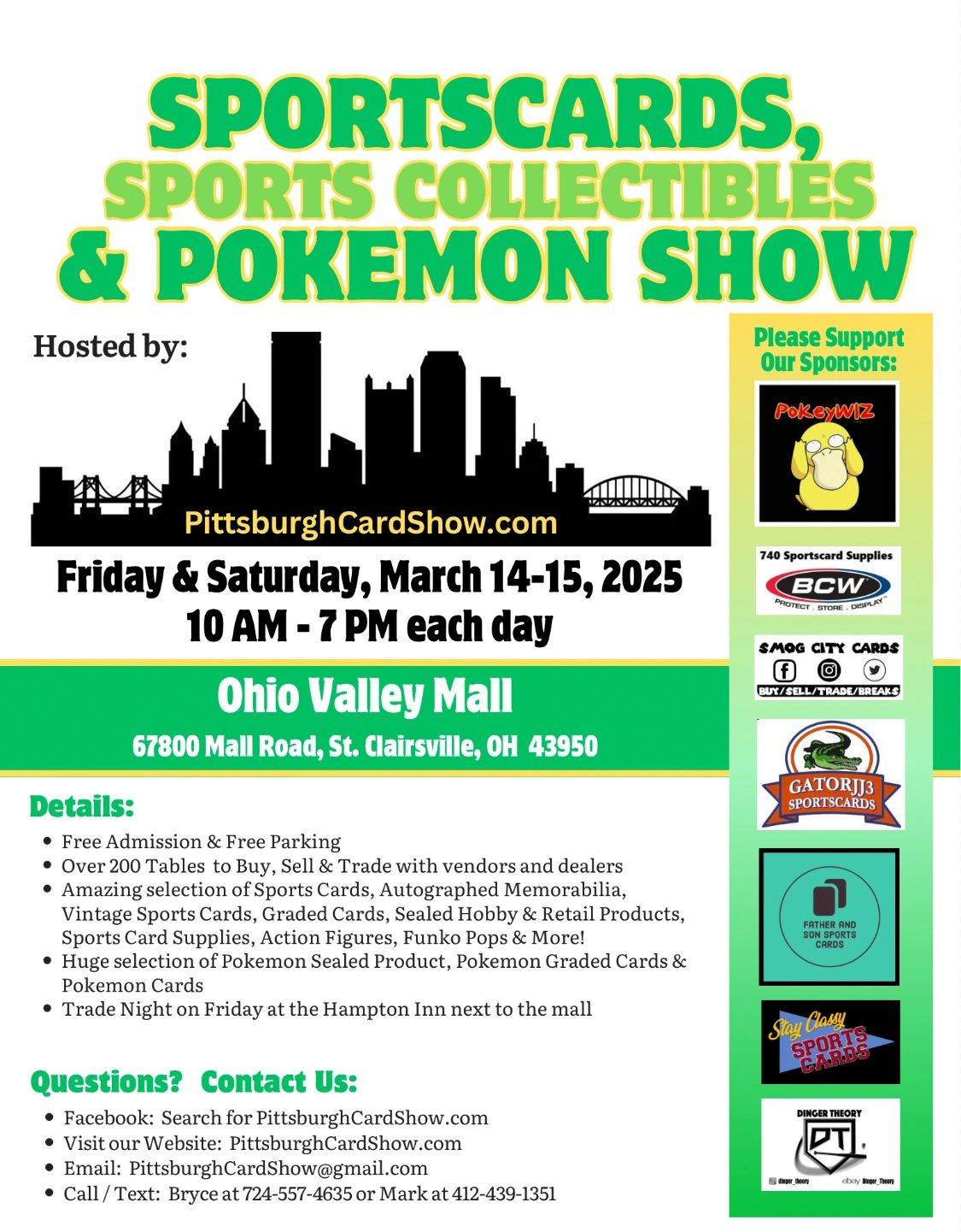 Pittsburgh Card Show - Pittsburgh Cardshow, Sportscards