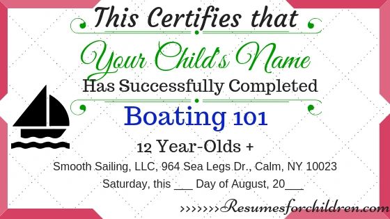 Certifications and Licenses for Children