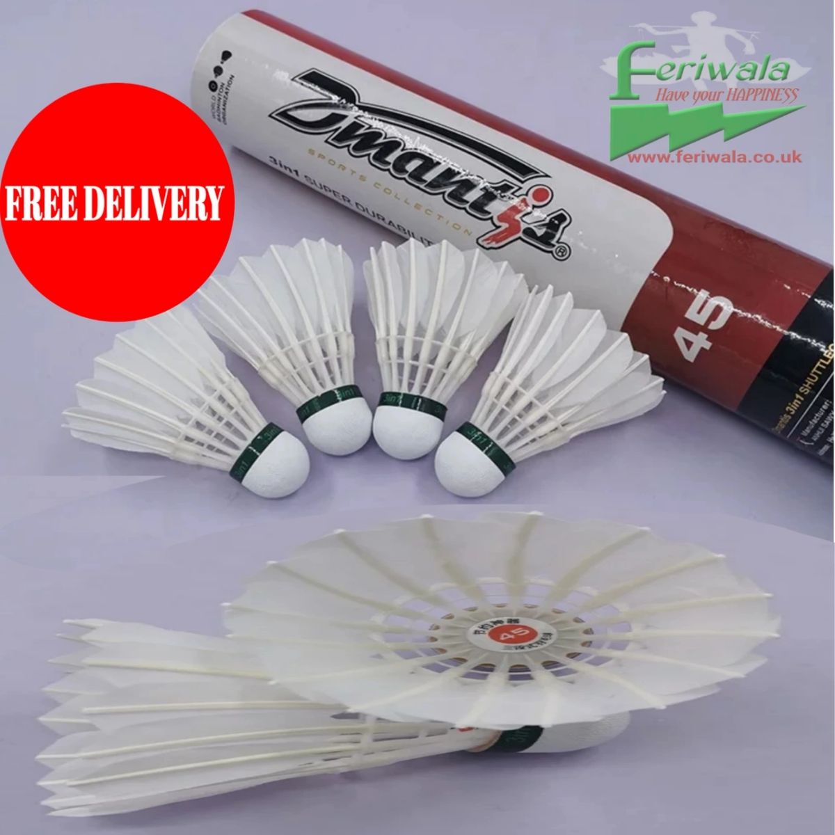 3 in 1 Badminton shuttlecock D'Mantis D45