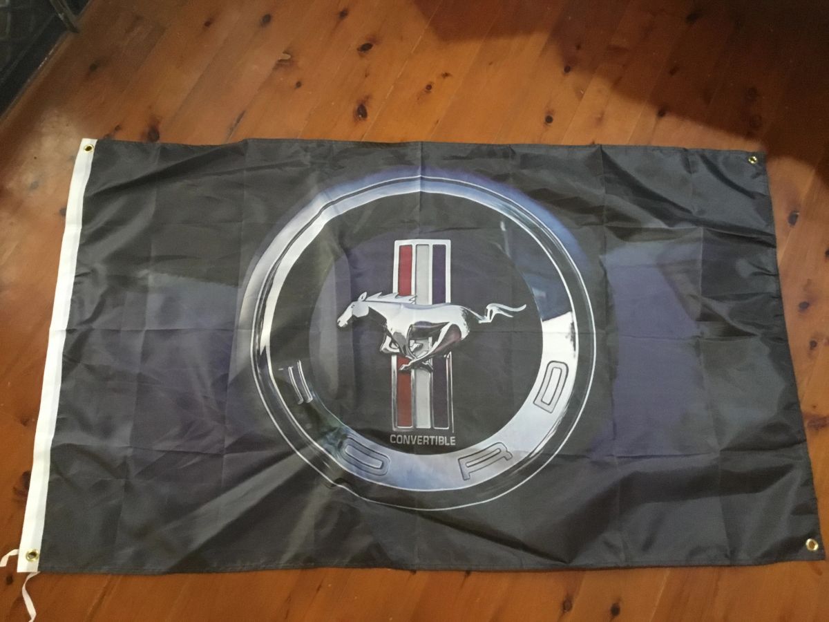 Ford Convertible Flag. Mustang 5x3 foot banner