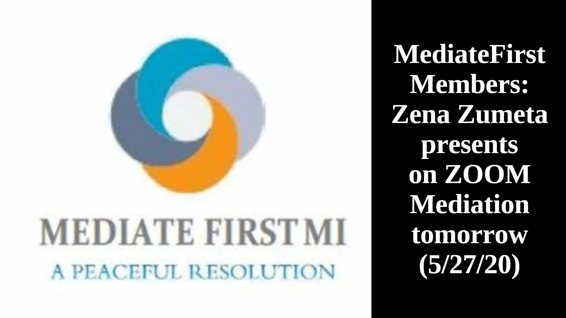 Upcoming Zoom Meeting