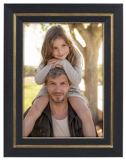 4X6 Black & Gold Stripe Frame