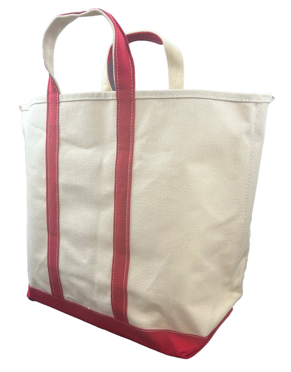 Dandux Classic 1122A Accent Tote Bag ( natural body w/ color fabric ...