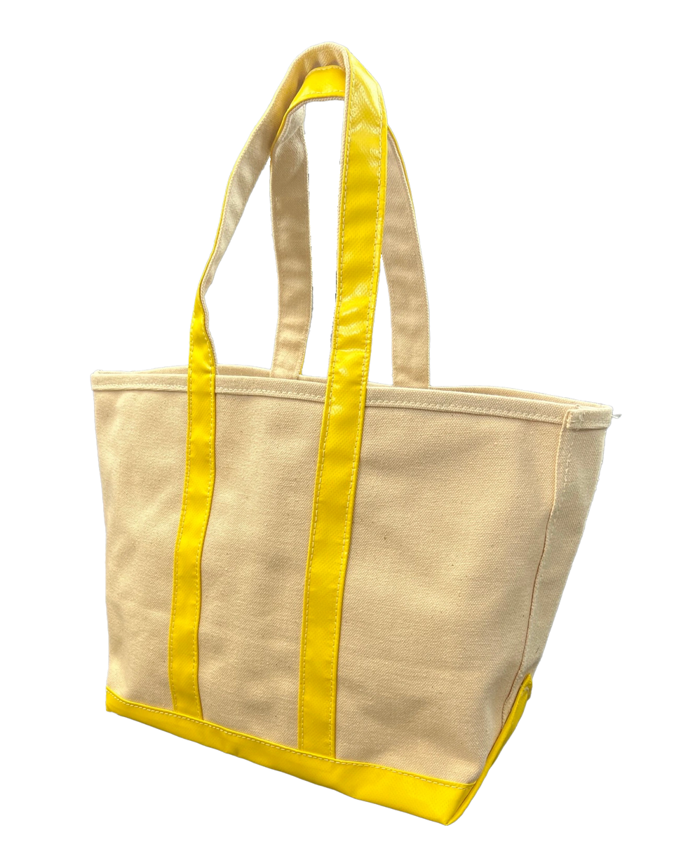 1134GA Mid-Size Long Handle Coal / Tote Bag ( Natural Body w/ color ...
