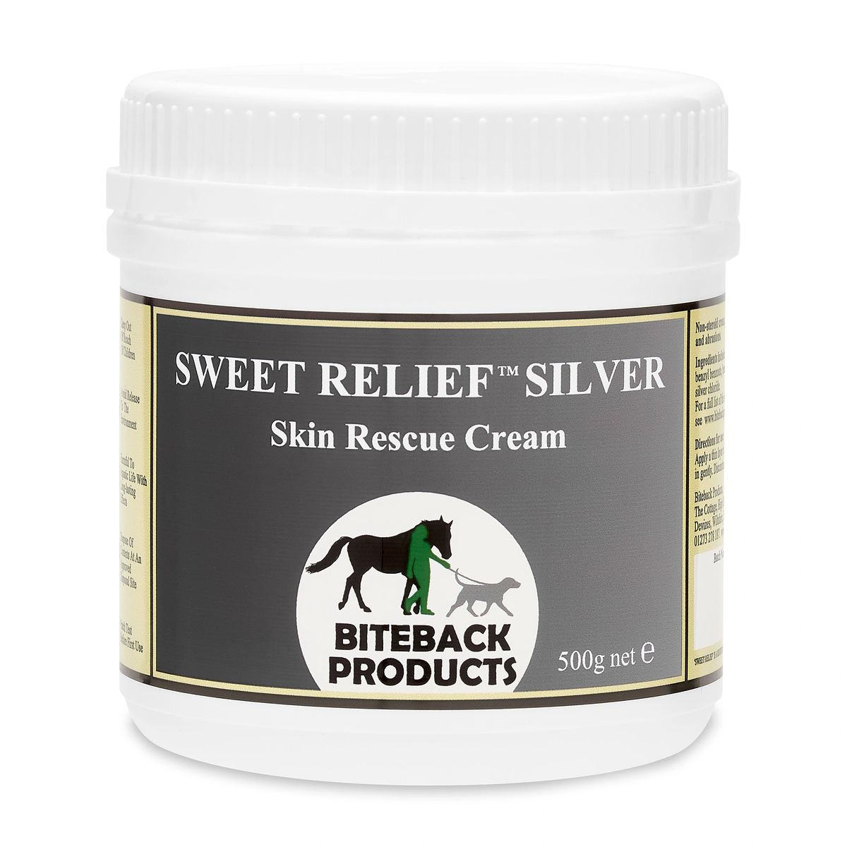 Biteback Sweet Relief Silver Skin Rescue Cream (500g) for Sweet Itch ...