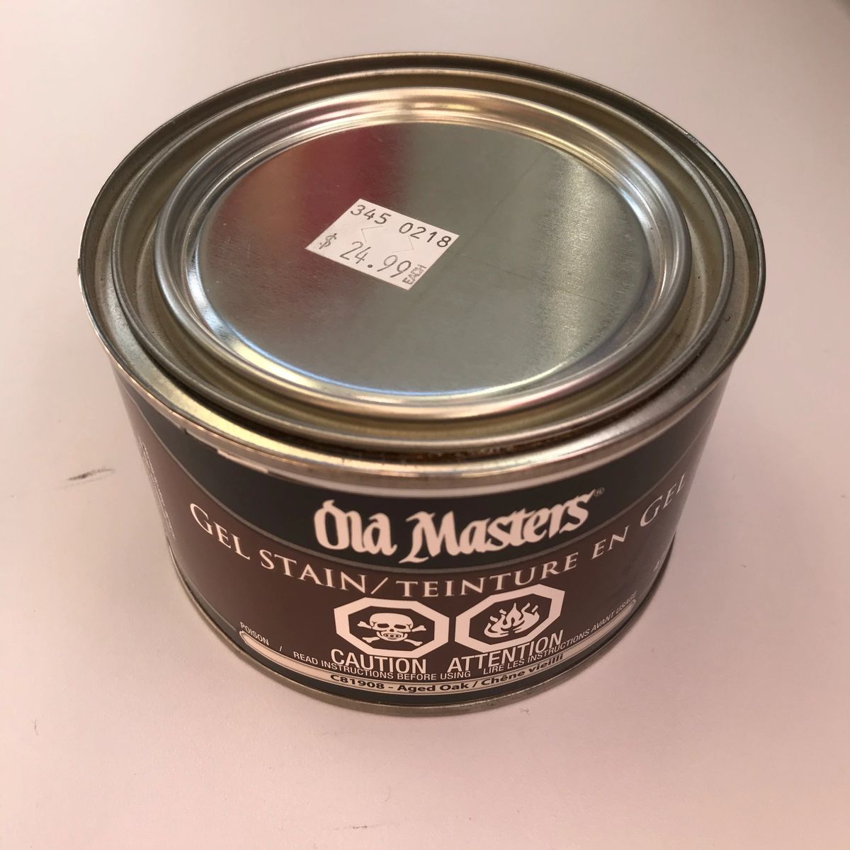 Old Masters Gel Stain 473mL - Aged Oak (+ $0.40 Eco Fee)
