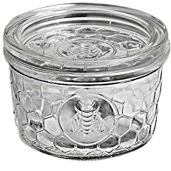 Decorative Glass Honey Bee Jar