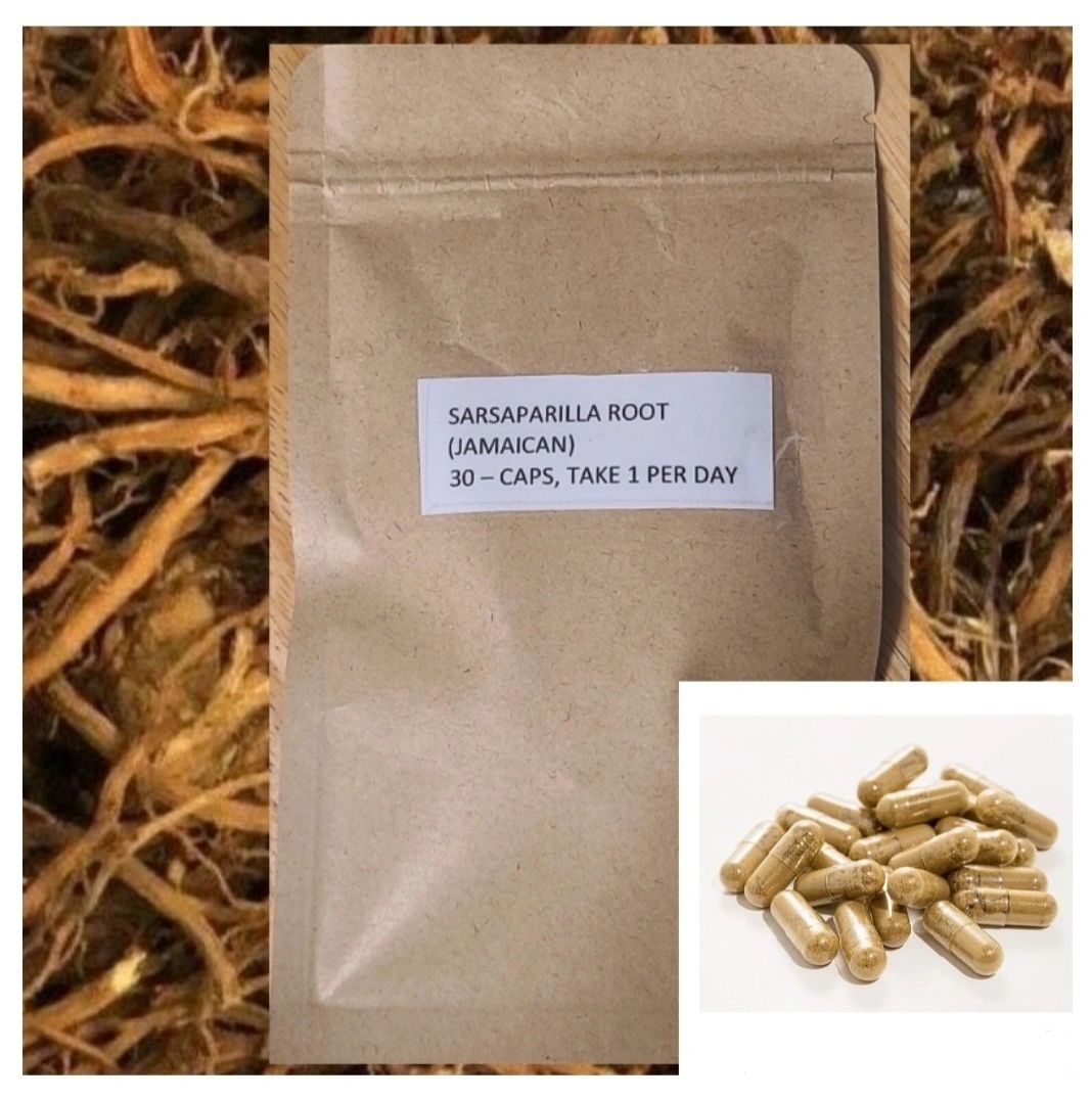 Jamaican Sarsaparilla (Smilax) Root powder - 30 Veggie Capsules