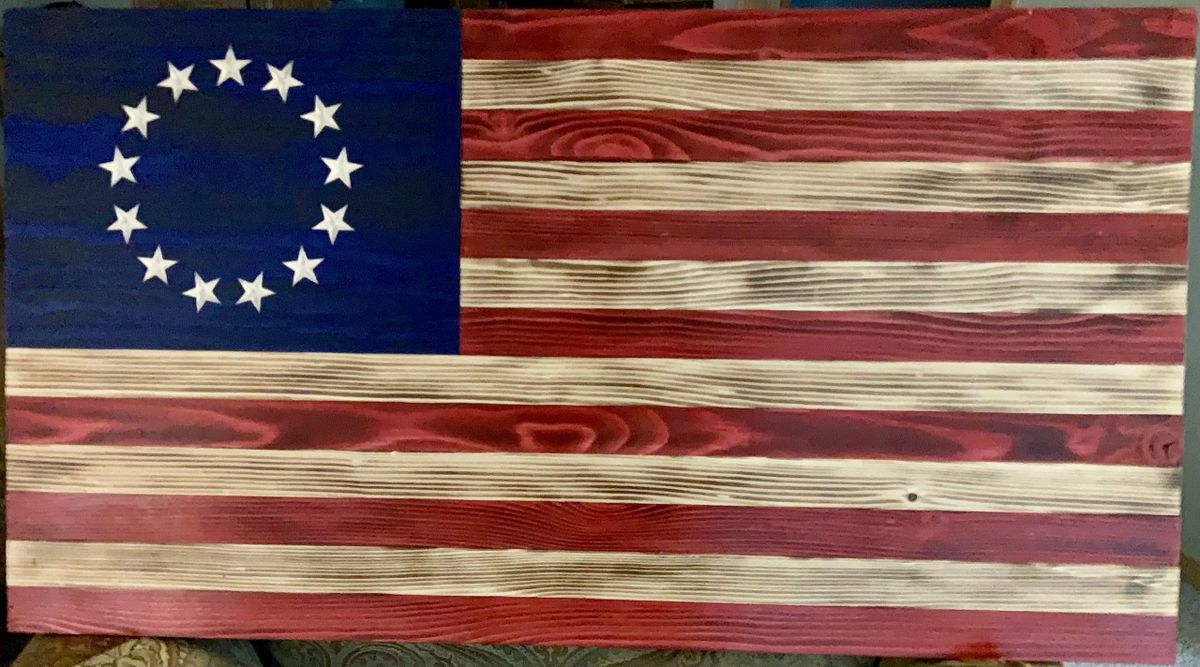 HISTORICAL WOODEN FLAGS