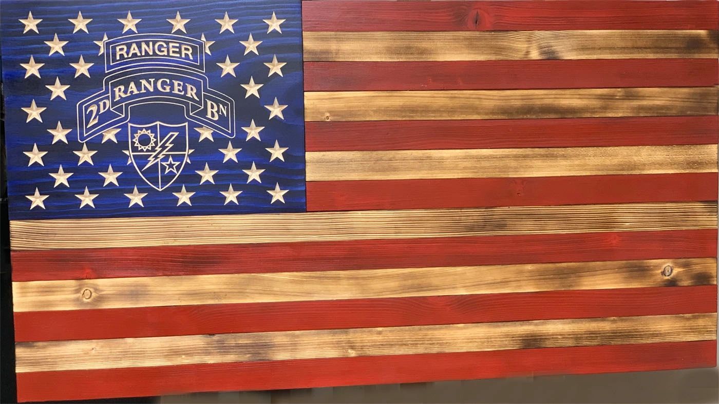 Army Ranger 2nd Battalion Custom Flag