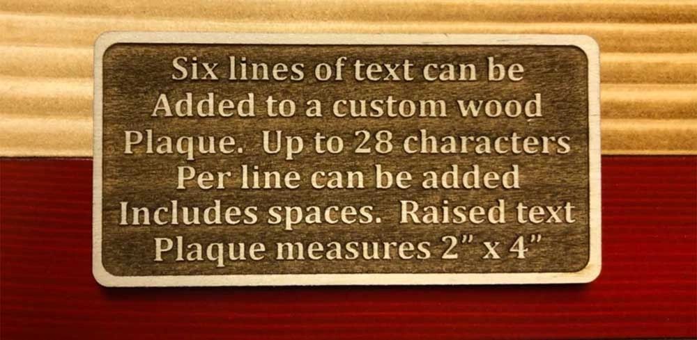 Plaques for both size flags