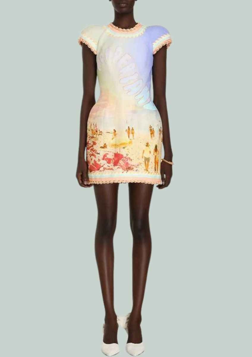 Zimmermann Coaster Structured Mini Dress