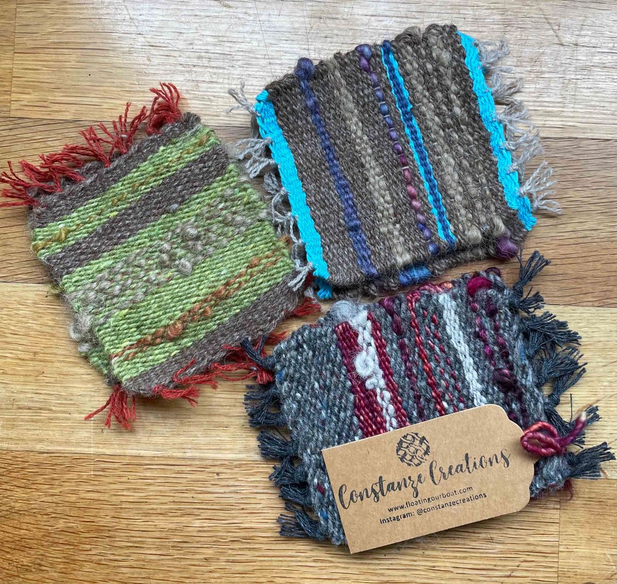 Hand woven Wool Mug Rugs