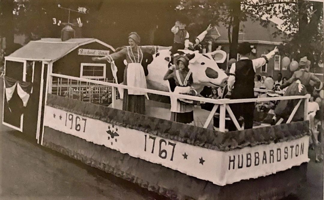 The Hubbardston Bicentennial Pig FLOAT