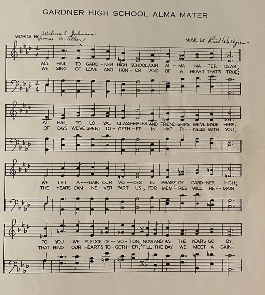 All Hail to the Gardner High School Alma Mater