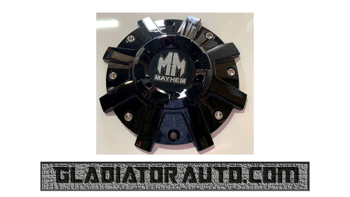 Gloss Black Wheel Center Cap for Mayhem 8105 Combat C108105B