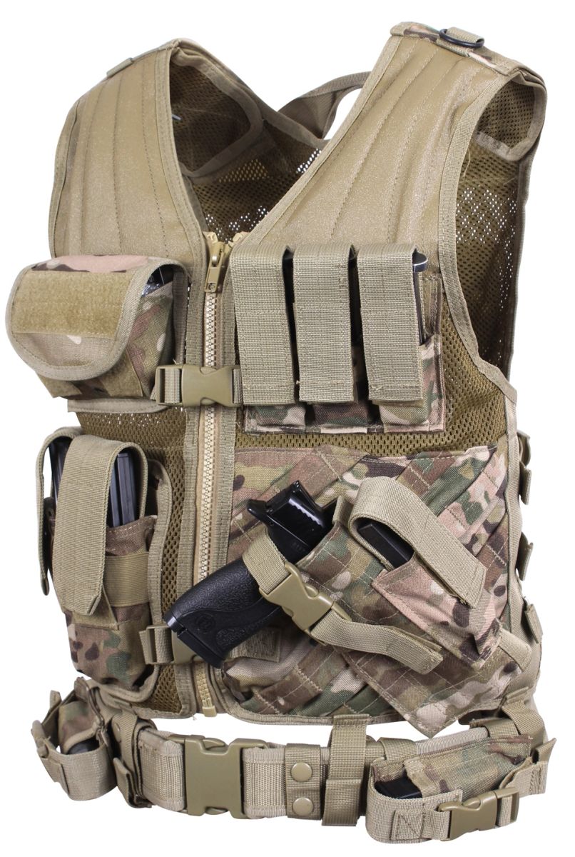MultiCamCross Draw MOLLE Tactical Vest