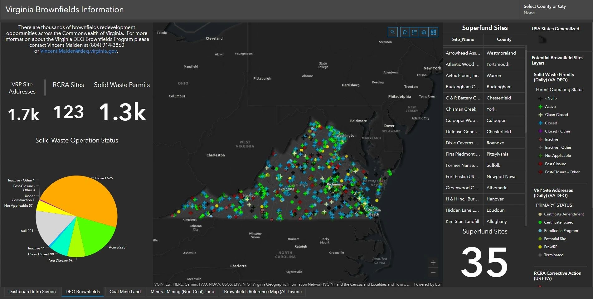 Behold the Brand New Virginia DEQ Brownfields Mapper Beta